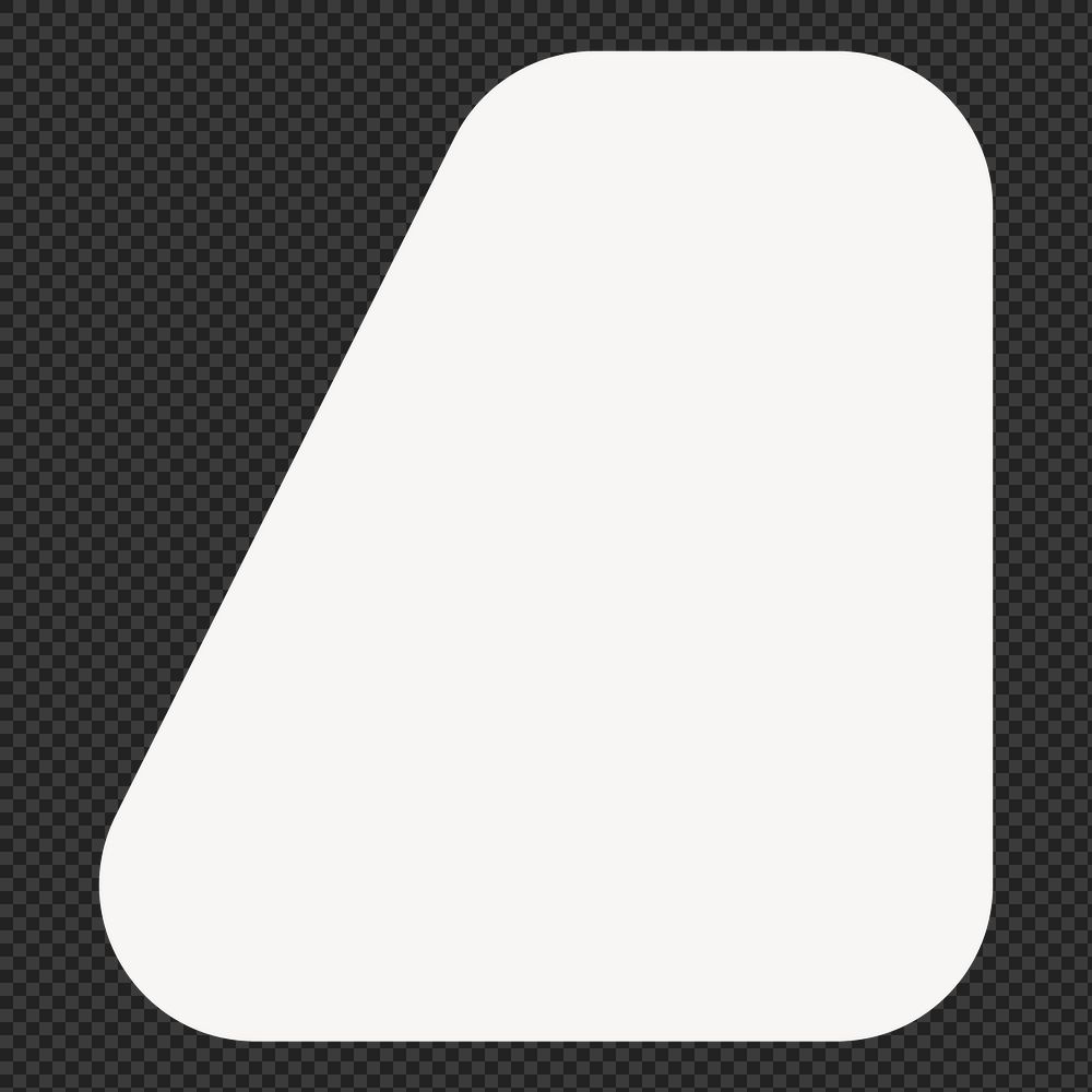 Abstract geometric png shape, white | Premium PNG - rawpixel