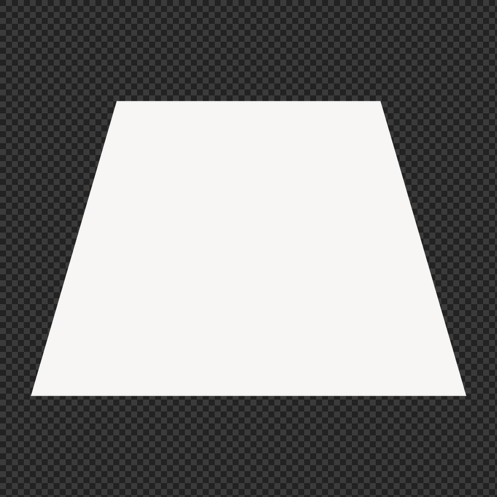 White trapeze png sticker, geometric | Free PNG - rawpixel