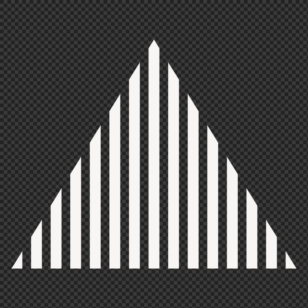 Striped triangle png sticker, white | Premium PNG - rawpixel