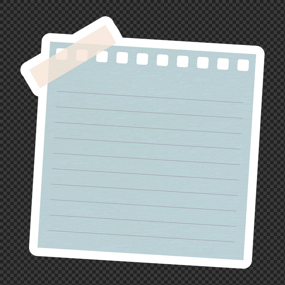 Grayish blue lined notepaper journal | Premium PNG Sticker - rawpixel