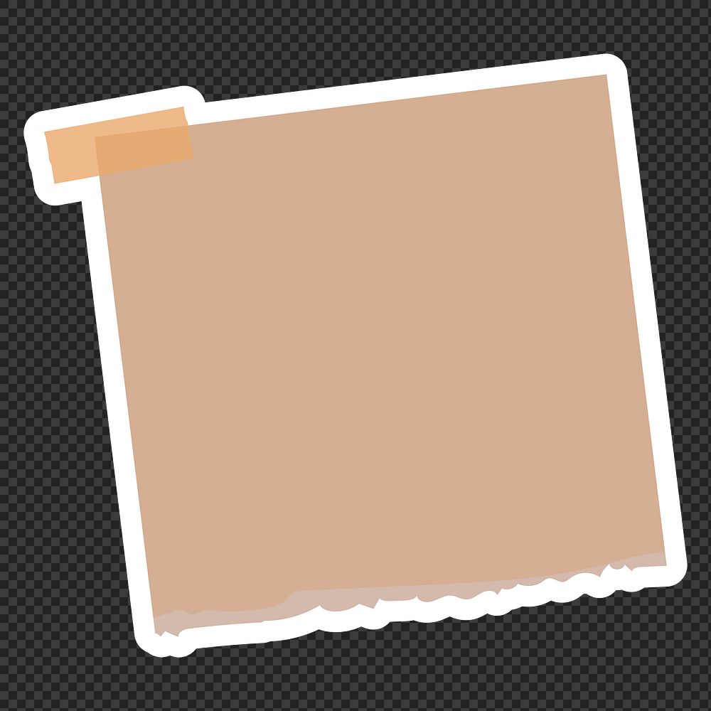Brown notepaper journal sticker design | Premium PNG Sticker - rawpixel