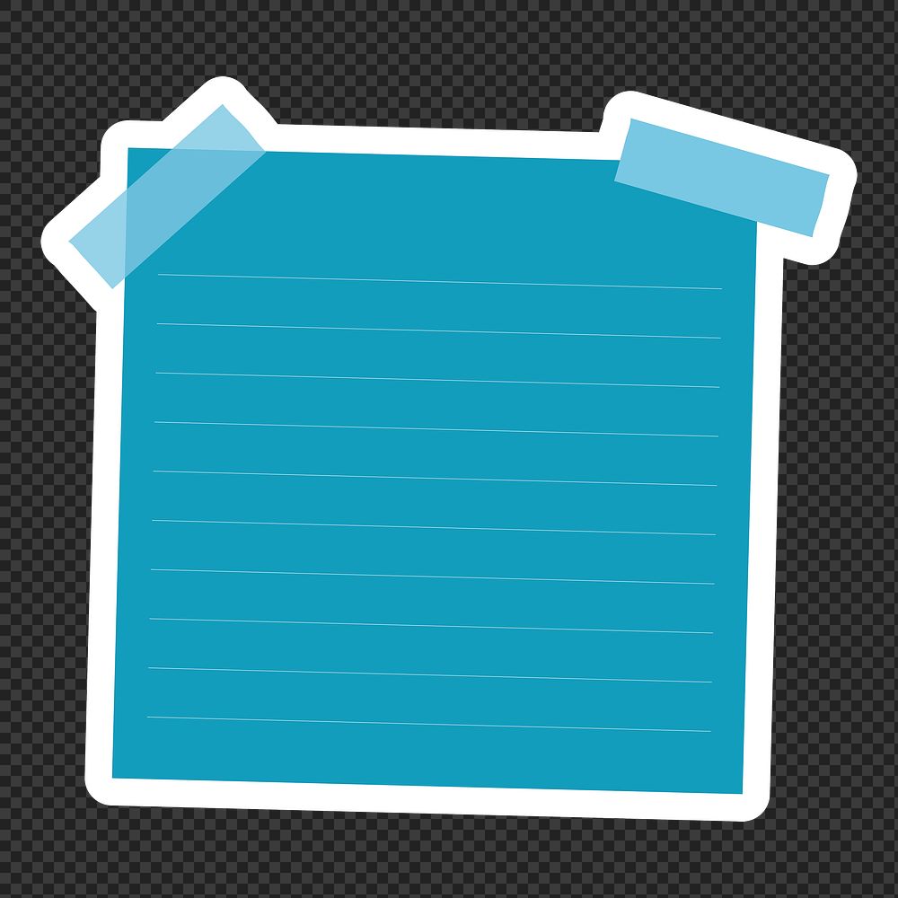 Blue lined notepaper sticker design | Premium PNG Sticker - rawpixel