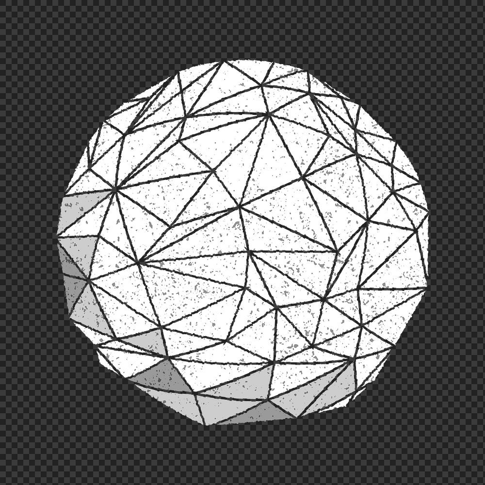 White 3D icosahedron design element | Free PNG Sticker - rawpixel