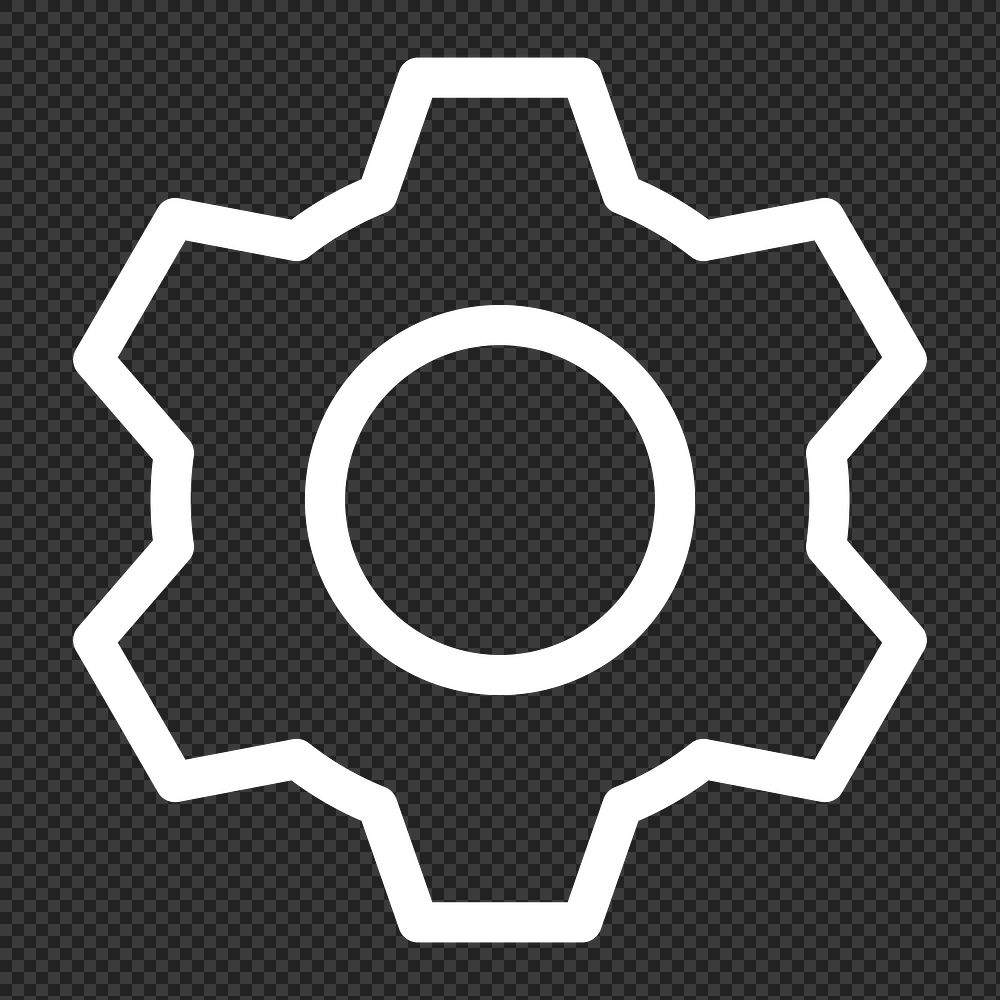 PNG white gear UI icon | Free Icons Sticker - rawpixel