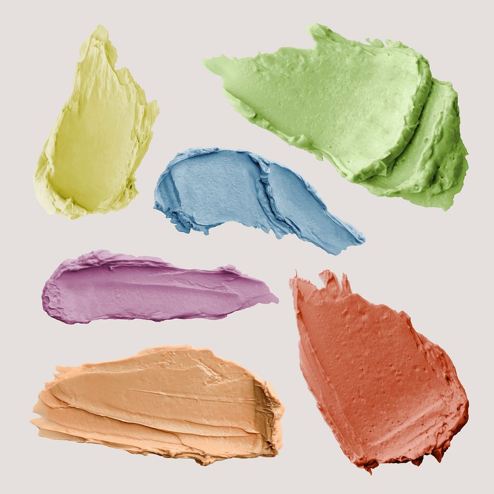 Colorful cream smear element vector | Premium Vector - rawpixel