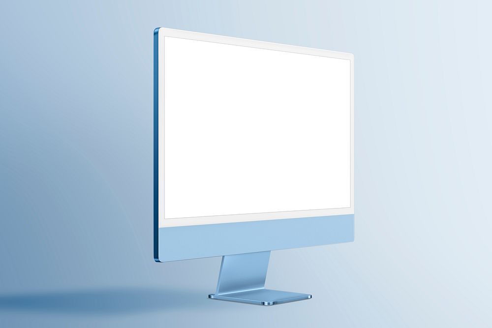Blue minimal computer desktop screen | Free Photo - rawpixel