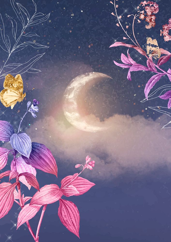 Flower background, aesthetic poster vector, | Free Vector - rawpixel