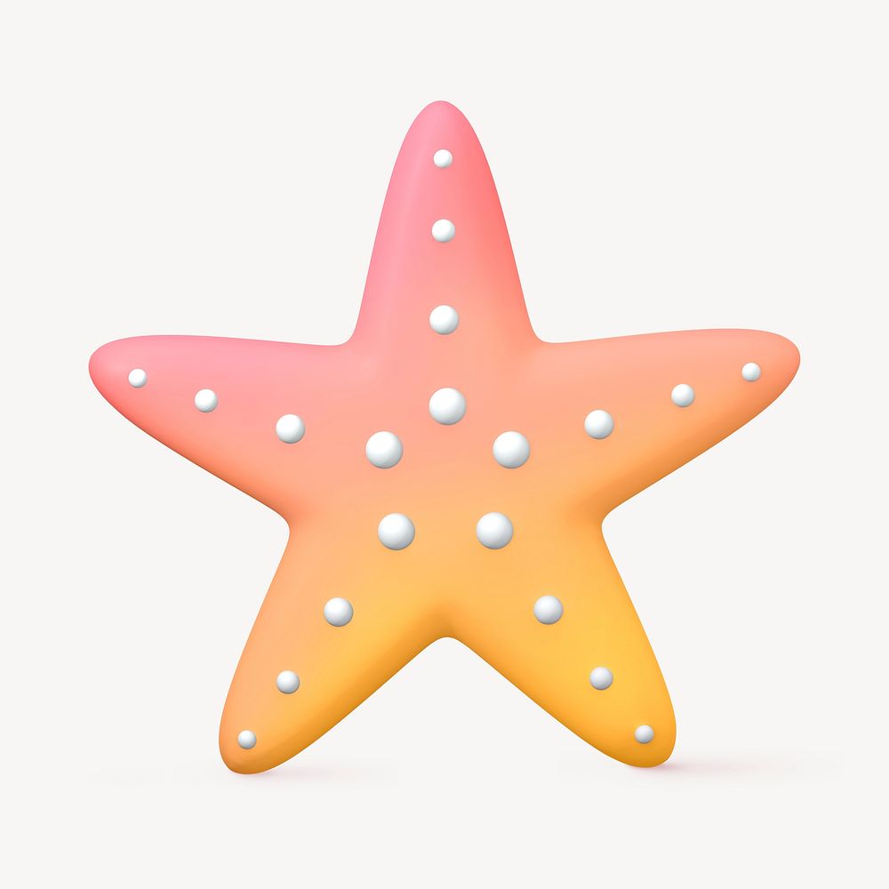 3D starfish collage element, design | Premium PSD Illustration - rawpixel