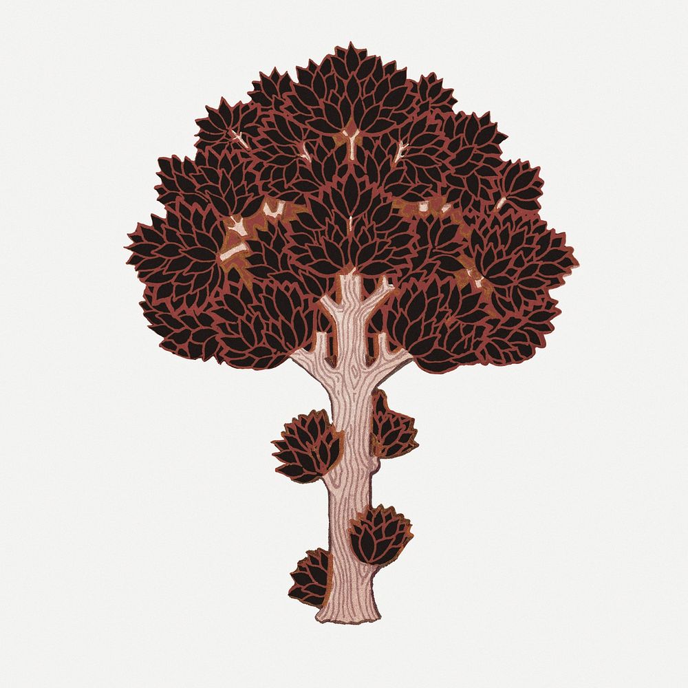 Brown tree sticker, vintage botanical | Premium PSD Illustration - rawpixel