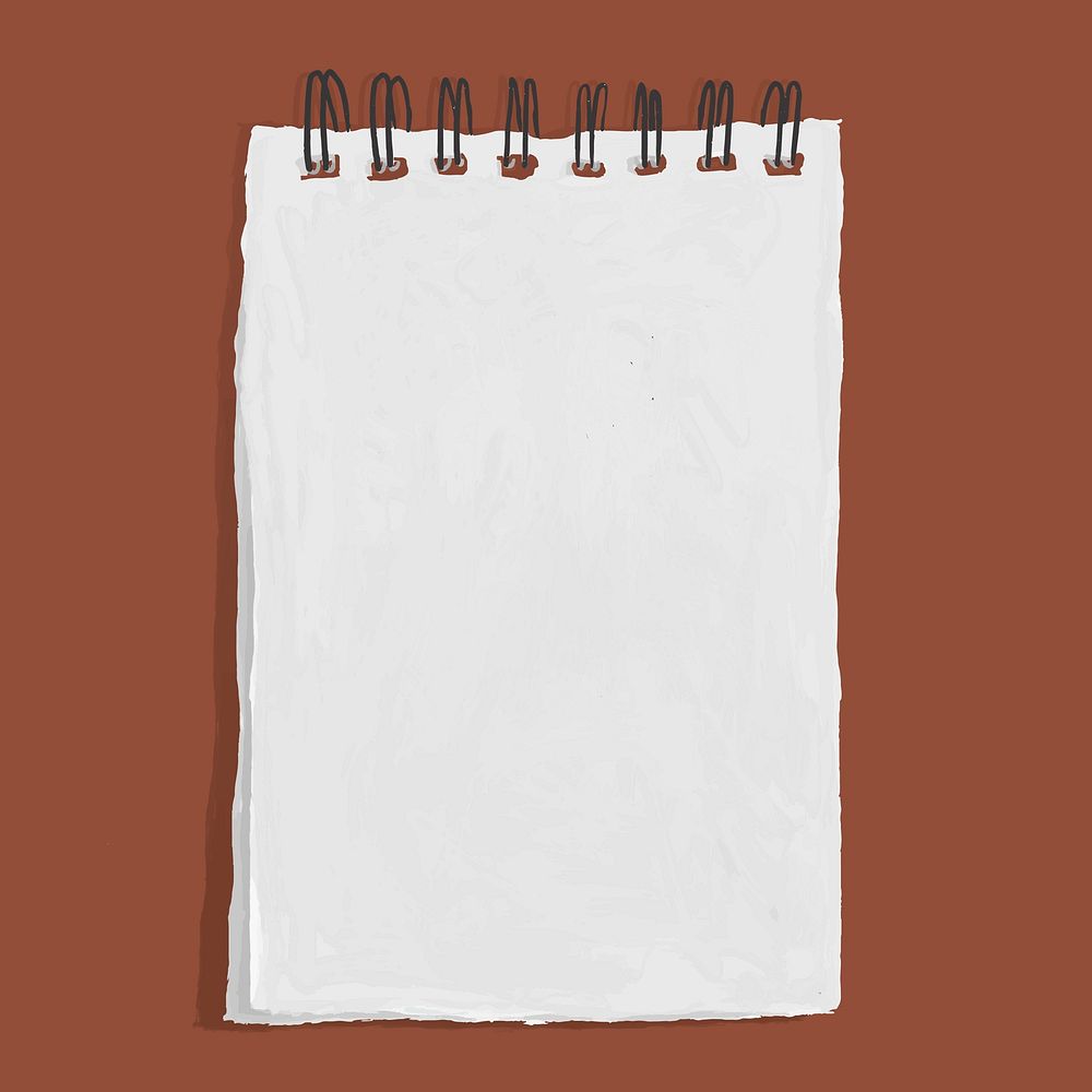 White notepad, aesthetic stationery doodle | Premium Vector ...