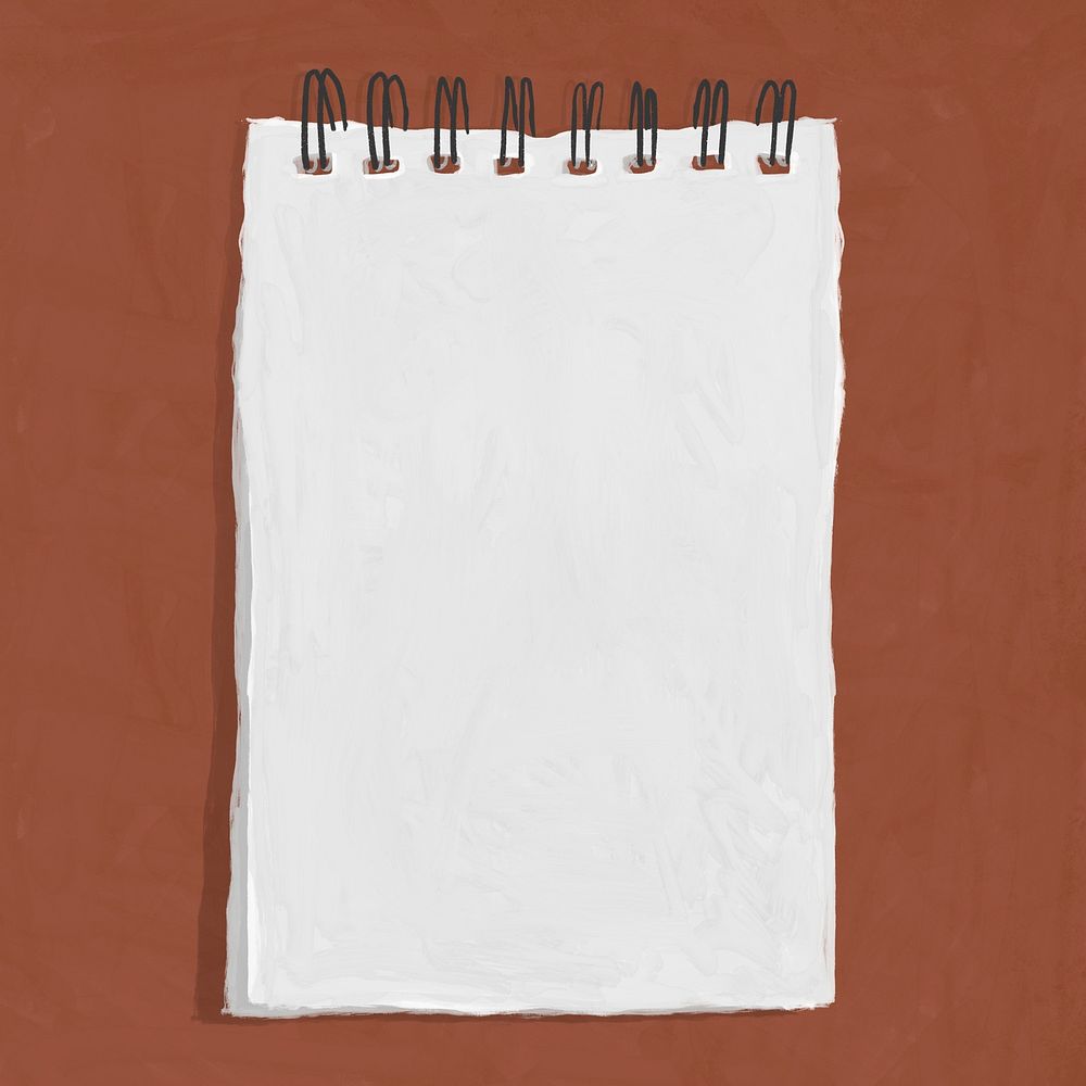 White notepad, aesthetic stationery doodle | Premium PSD Illustration ...