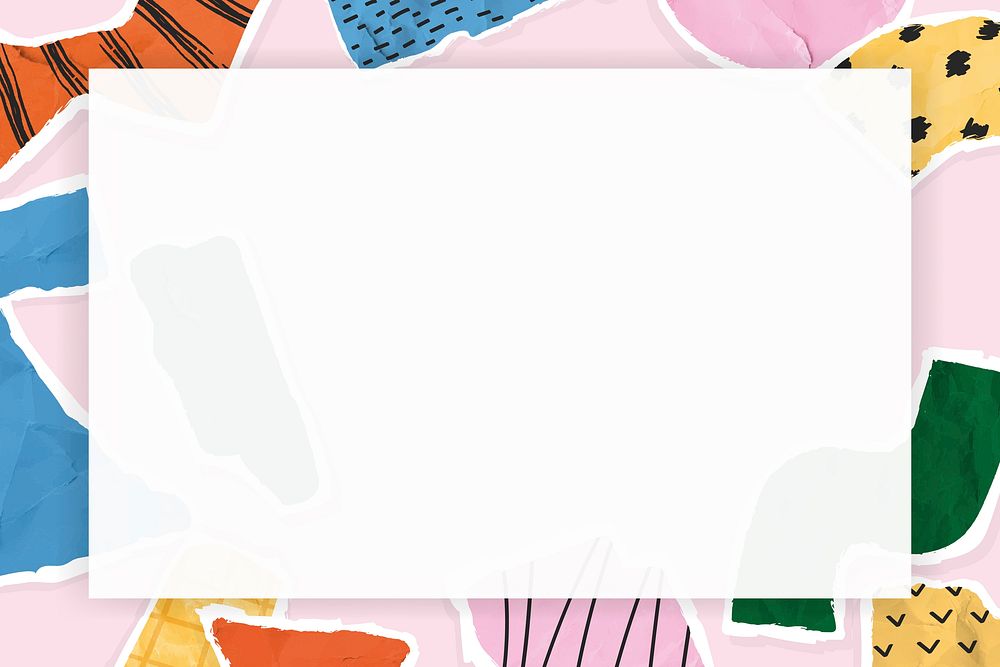 Colorful doodle background, abstract frame | Free Vector - rawpixel