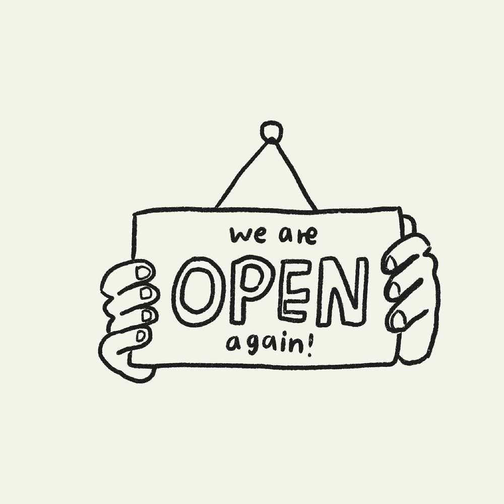 Retail shop open sign psd, | Free PSD Illustration - rawpixel