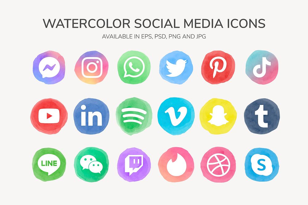 Popular social media icons psd | Free PSD - rawpixel