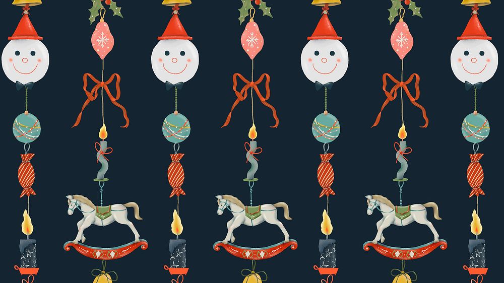 Christmas desktop wallpaper, seamless pattern, | Free Vector - rawpixel