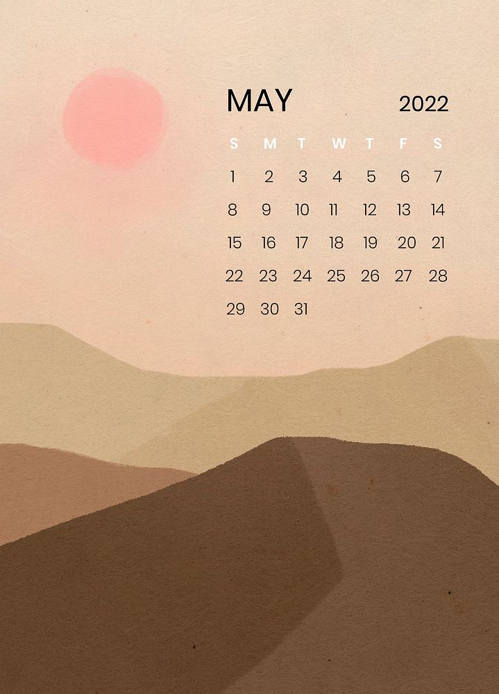 Mountain May monthly calendar background | Free Photo - rawpixel