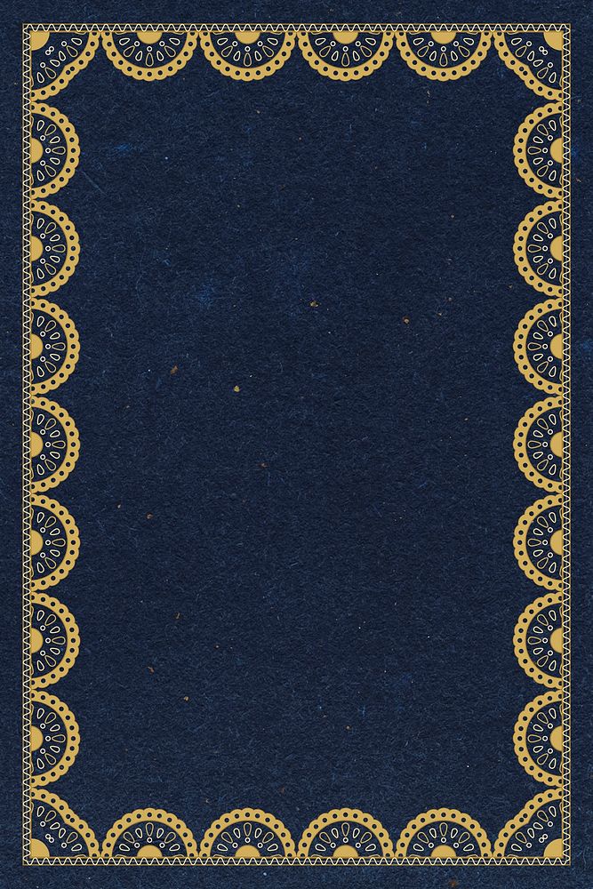 Lace frame background, dark blue | Free PSD - rawpixel