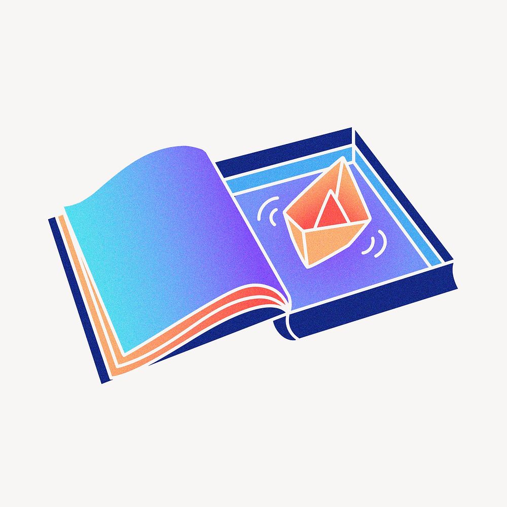 Surreal boat clipart, floating in book | Premium Vector Illustration ...