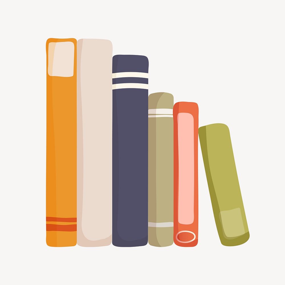 Books clipart, cute cartoon illustration | Free PSD Illustration - rawpixel