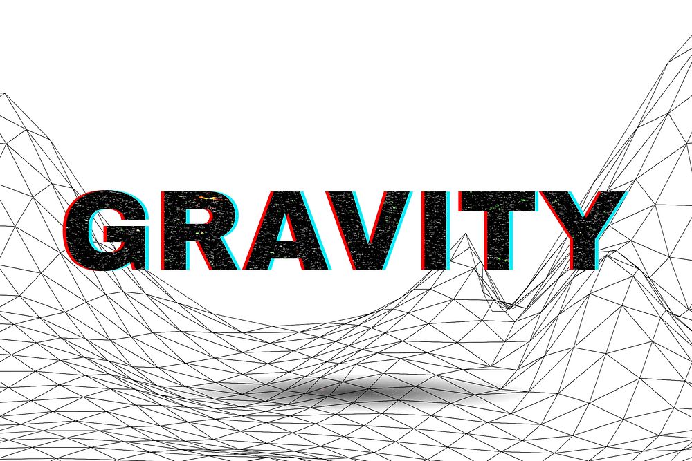 Text GRAVITY typography wavy background | Free Photo - rawpixel