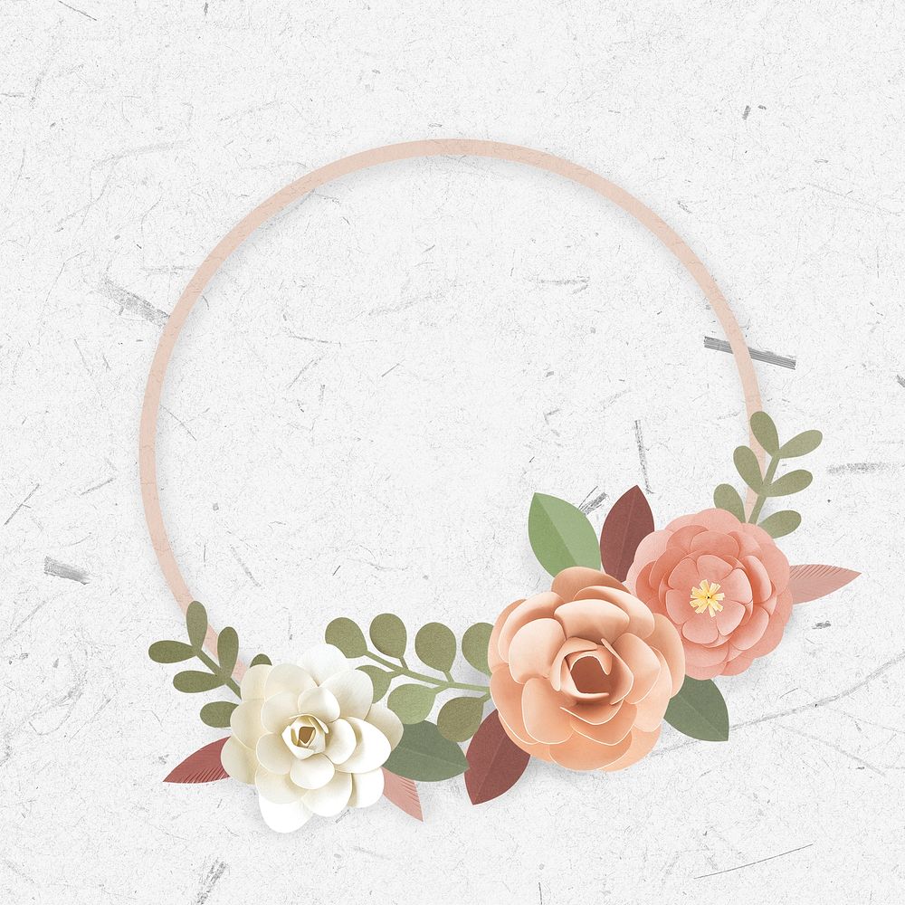 Psd round frame paper craft | Free PSD - rawpixel