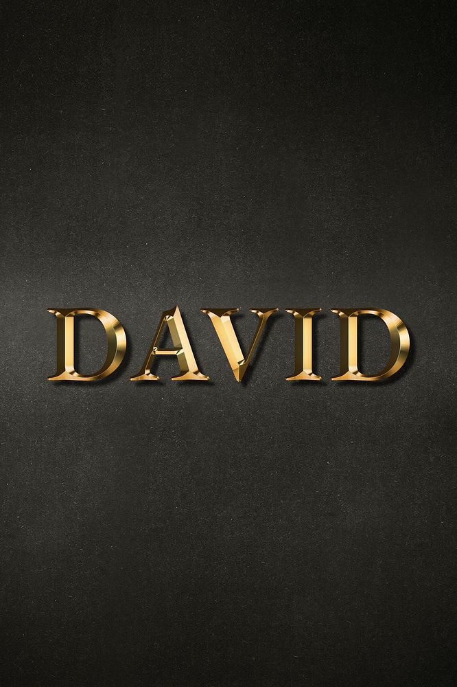 David typography in gold effect | Free Photo - rawpixel