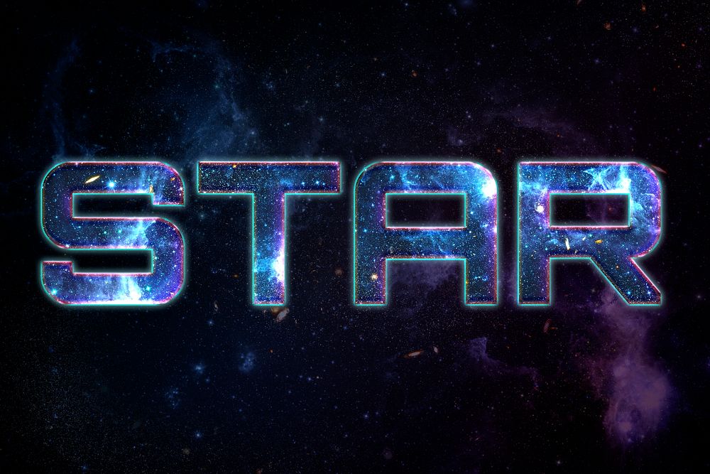 STAR word typography text on galaxy | Free Photo - rawpixel