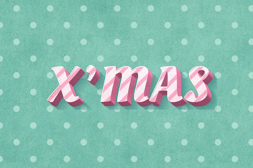 X'mas text 3d vintage typography | Free Photo - rawpixel