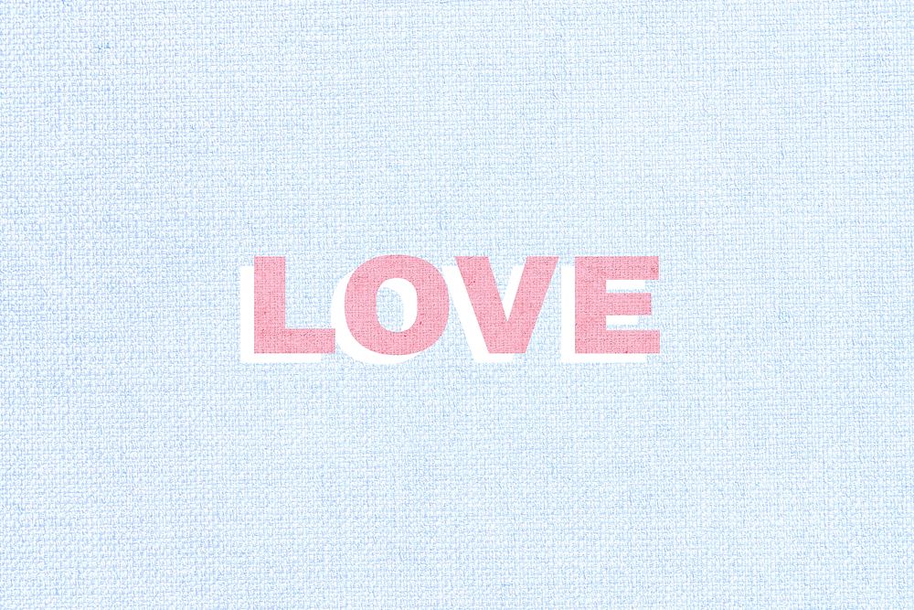 Bold love word typography script | Free Photo - rawpixel