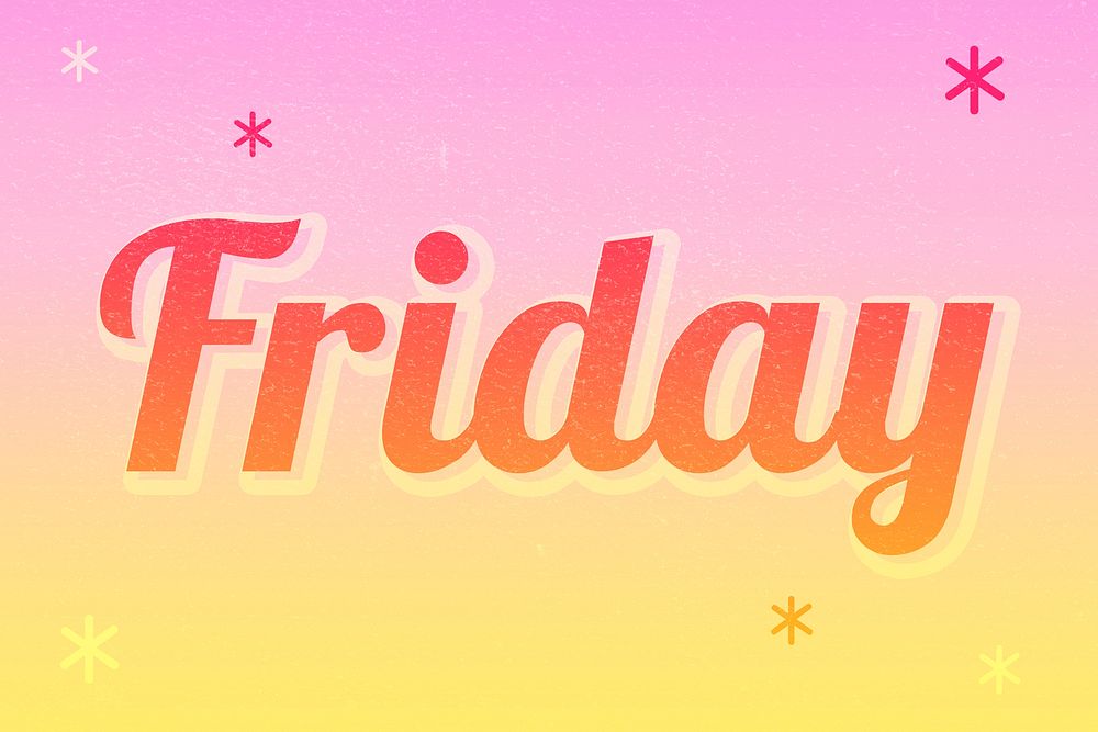 Friday text magical star feminine | Free Photo - rawpixel