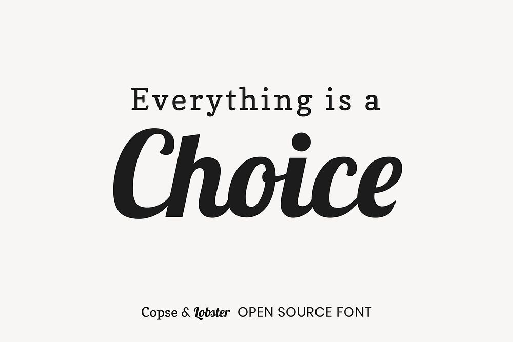 Copse & Lobster open source | Free Font Add-on - rawpixel