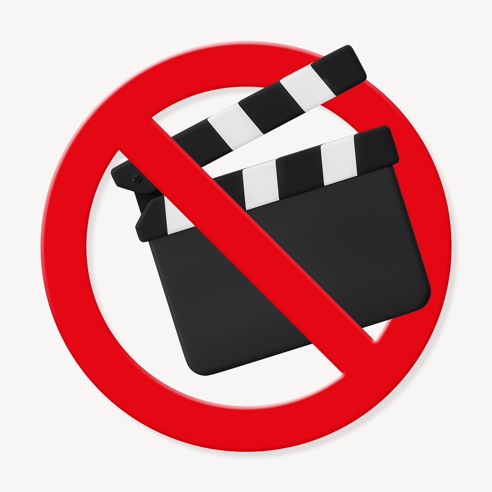 Prohibited sign no clapboard symbol | Free PSD - rawpixel
