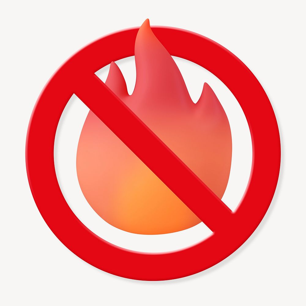 No fire, prohibition sign illustration | Free Photo - rawpixel
