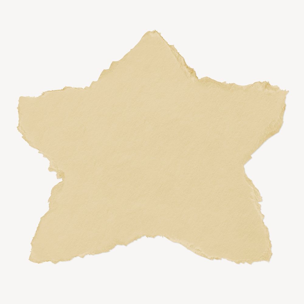Star torn paper collage element | Free PSD - rawpixel