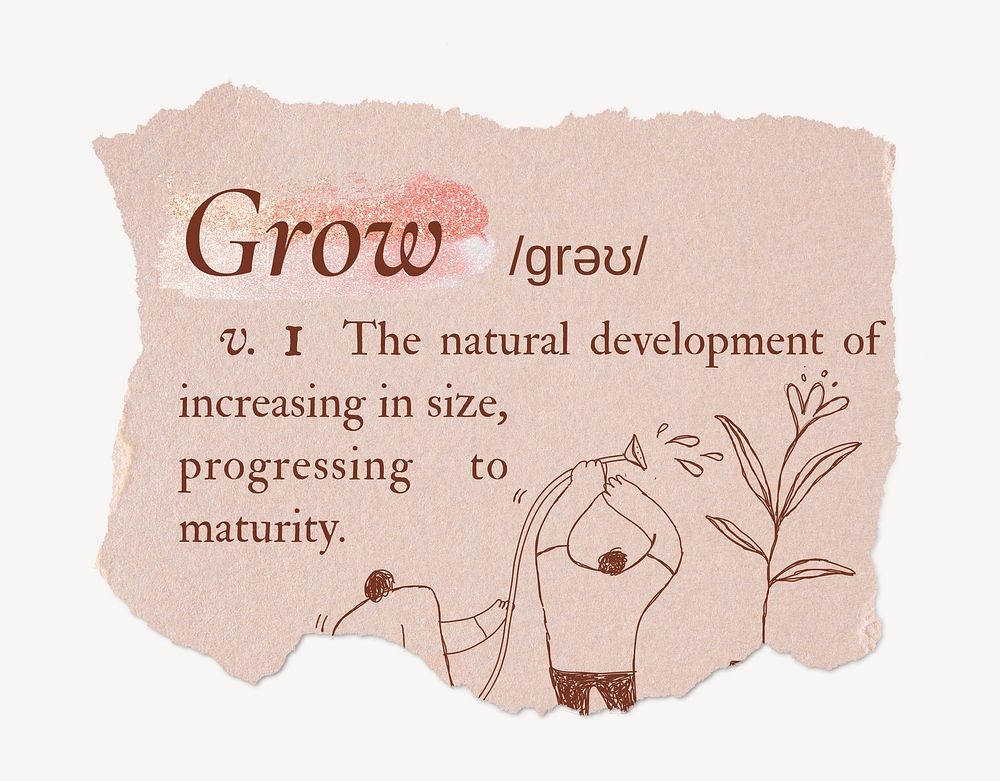 Grow definition, ripped dictionary word | Free Photo - rawpixel