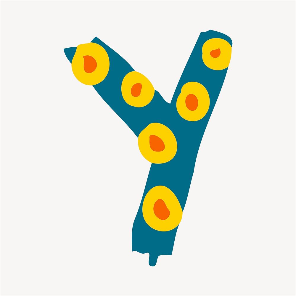 Y alphabet collage element, cute | Free Vector - rawpixel