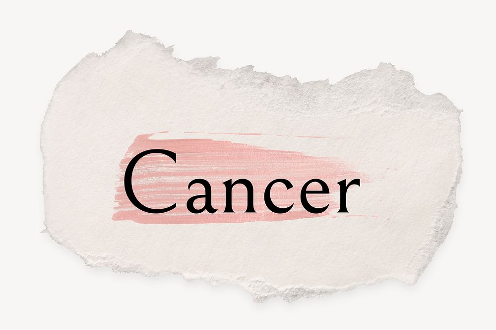 Cancer word, ripped paper, pink | Free Photo - rawpixel