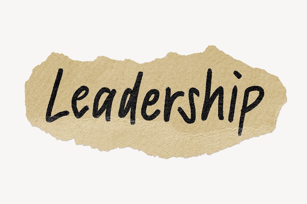 Leadership word sticker, ripped paper | Free PSD - rawpixel