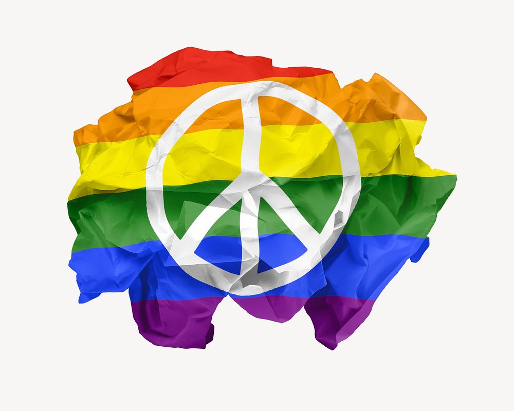 Pride peace rainbow flag crumpled | Free Photo - rawpixel