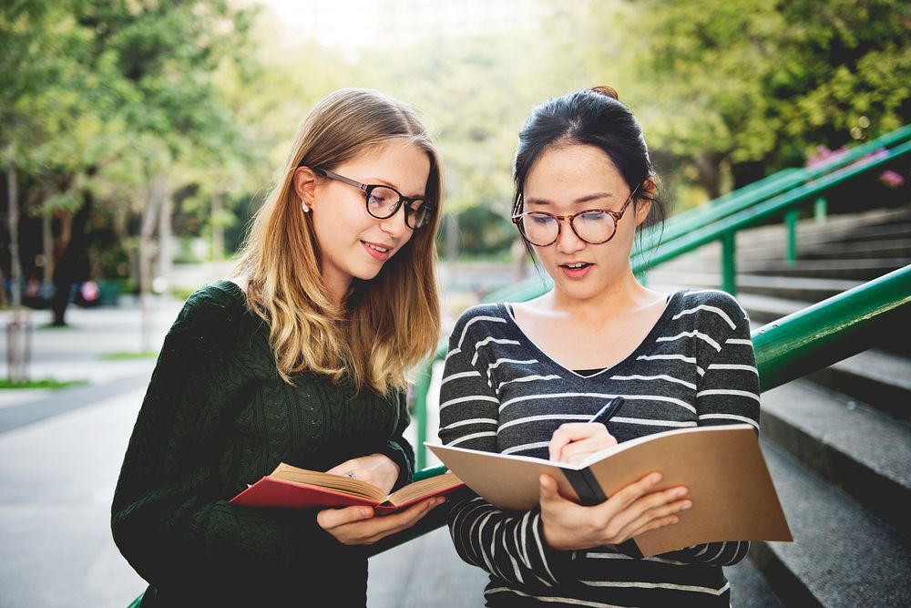 Women Talking Friendship Studying Brainstorming | Premium Photo - rawpixel