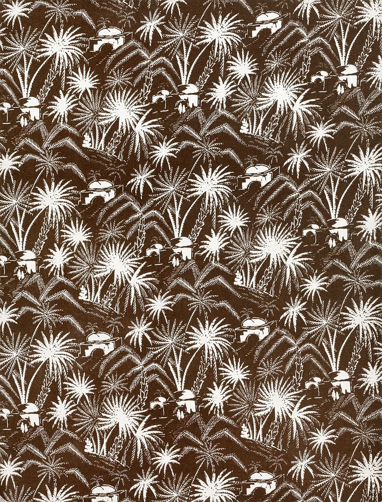 White palm trees (1931) pattern | Free Photo Illustration - rawpixel