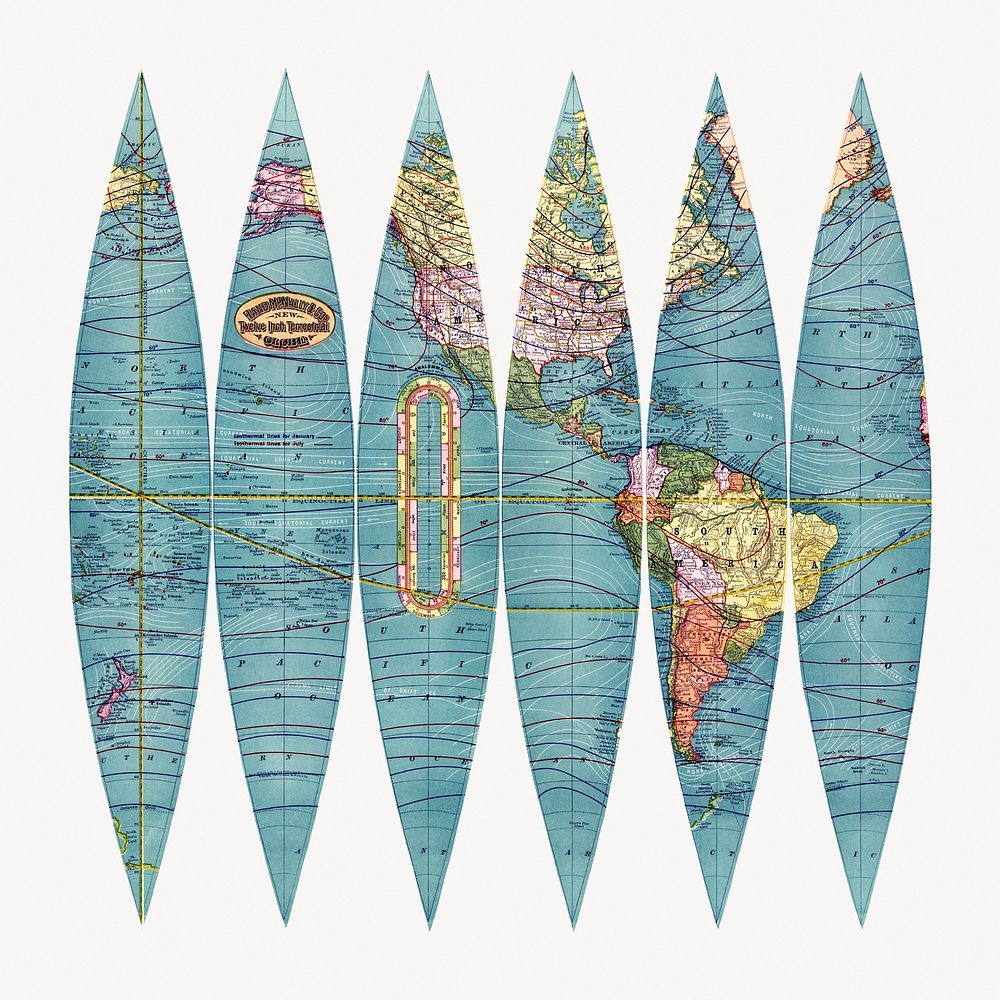 Split globe illustration, vintage drawing | Free Photo Illustration ...