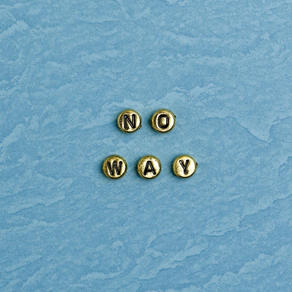 No way typography alphabet beads | Free Photo - rawpixel