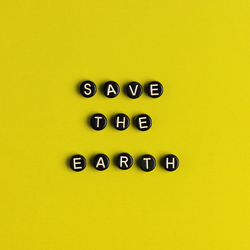 SAVE THE EARTH beads word | Free Photo - rawpixel