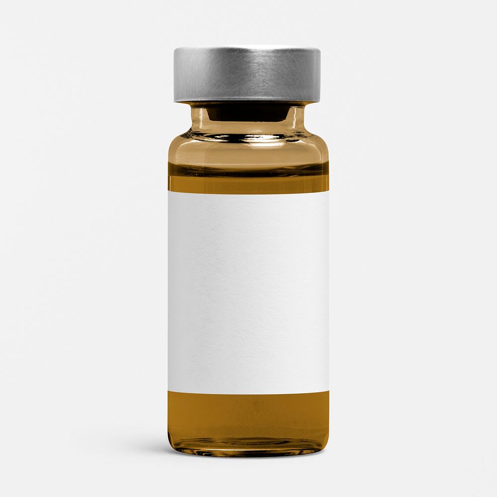 Amber injection vial glass bottle | Free Photo - rawpixel