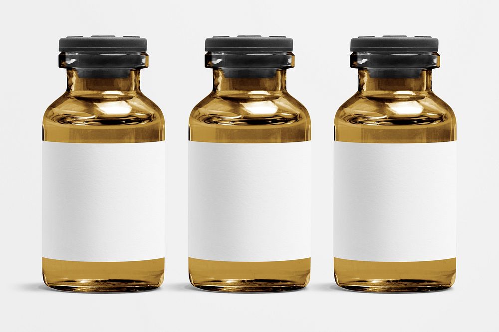 Amber injection vial glass bottle | Free Photo - rawpixel