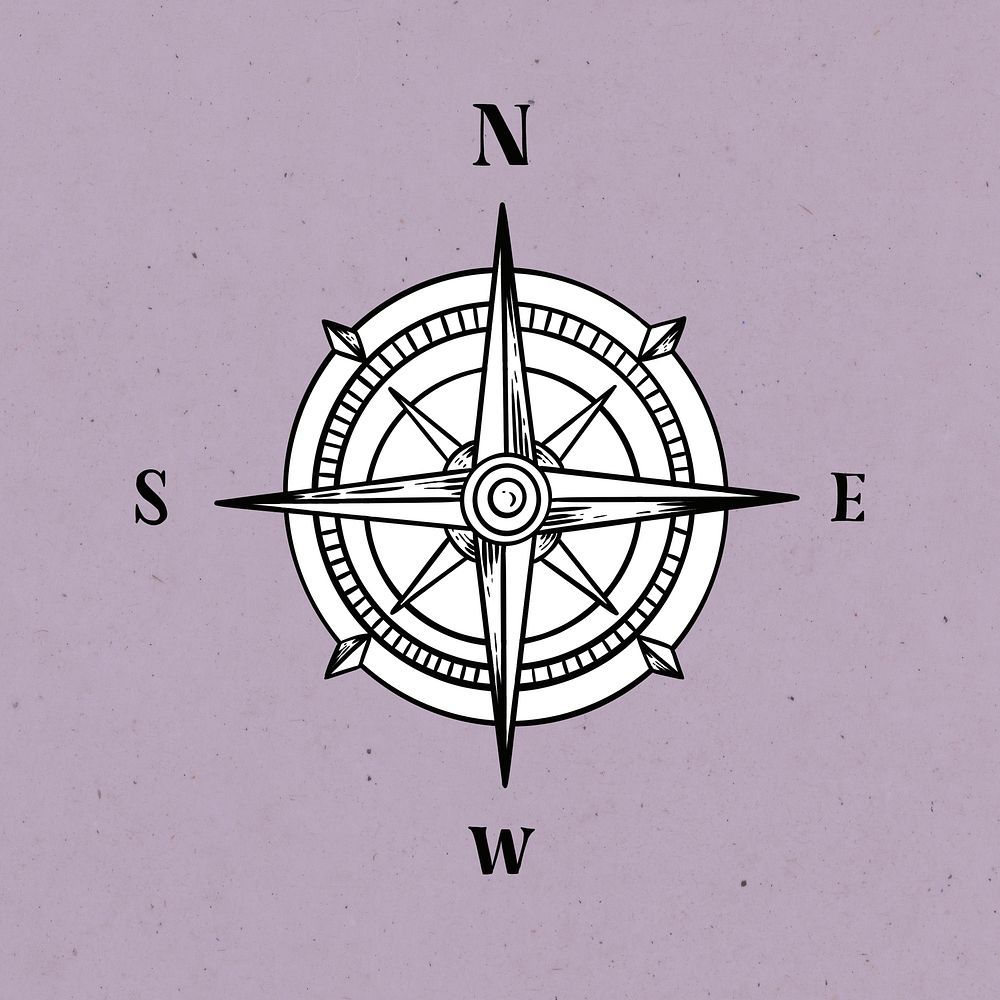 Vintage classic compass design element | PSD Illustration - rawpixel