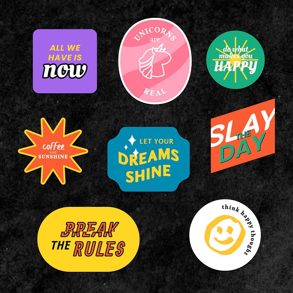 Word sticker psd vintage set | Premium PSD - rawpixel