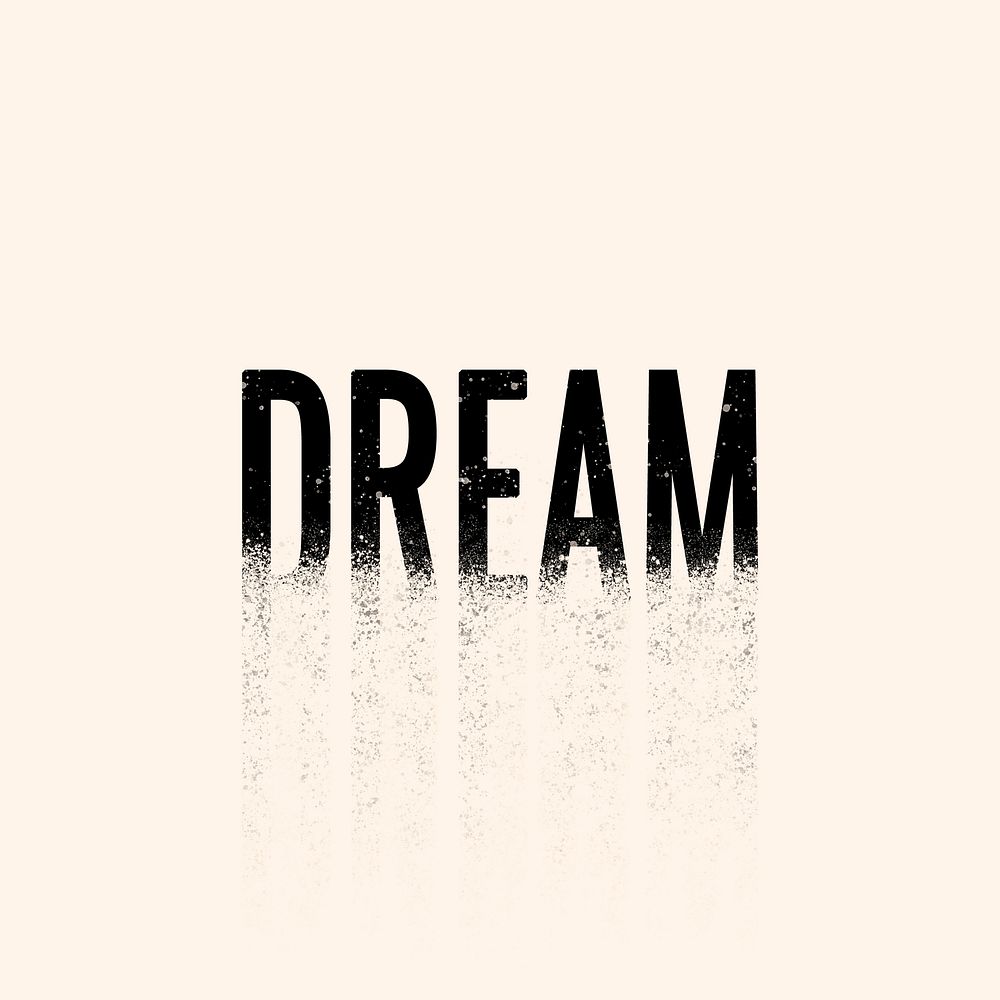 Dream typography in crumble font | Free Photo - rawpixel