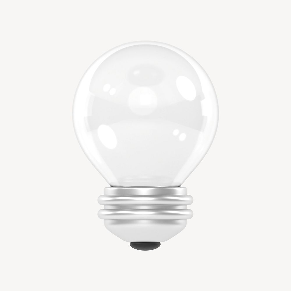 Light bulb icon, 3D rendering | Free Photo Illustration - rawpixel